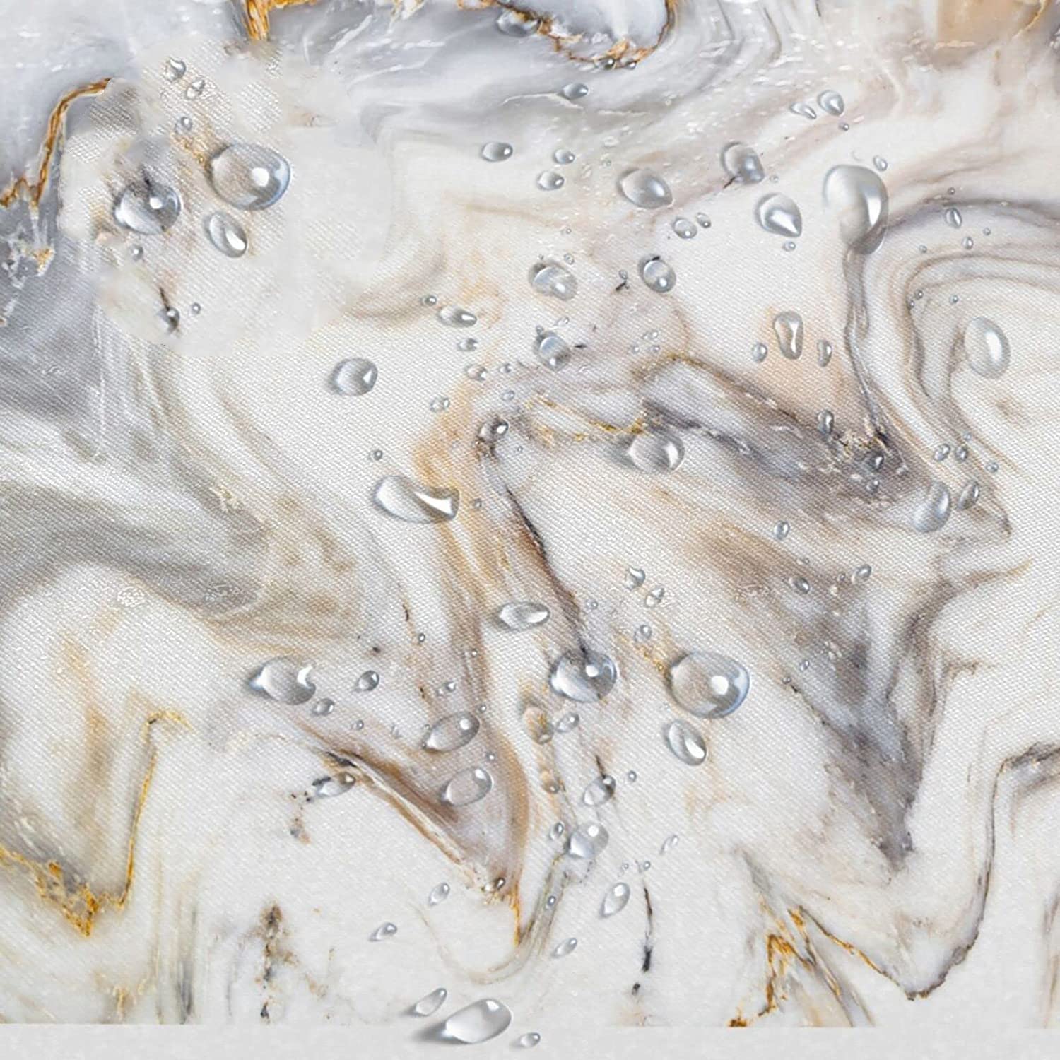 DuriLolly White Marble Shower Curtain 71x71 inch Abstract Gray White Texture Granite Shower Curtains Modern Ombre Cracked Art Bathroom Decor Waterproof Fabric Curtains Set Include Hooks