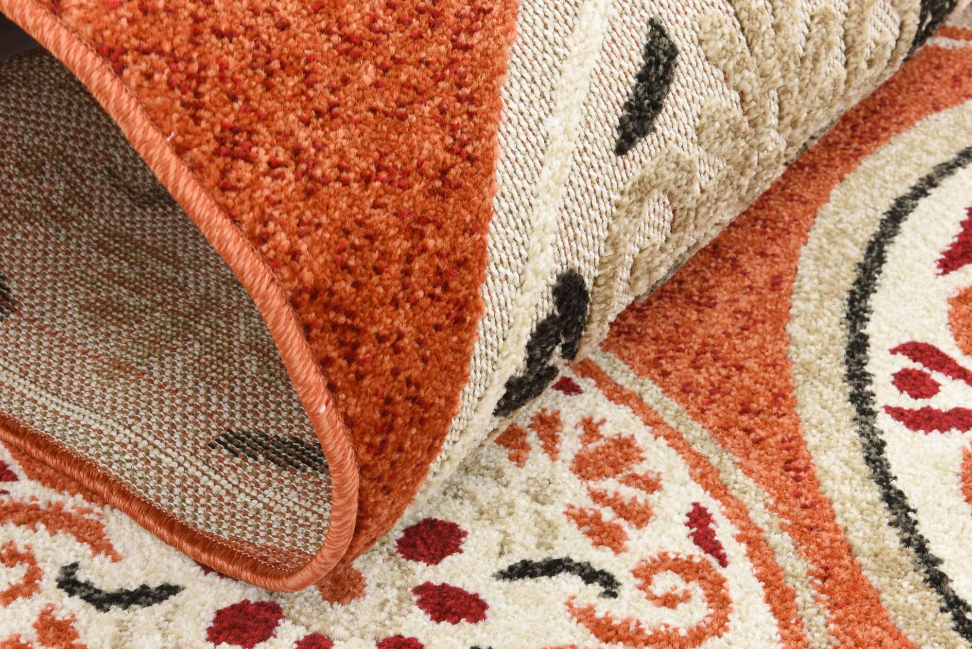 Unique Loom Outdoor Modern Collection Area Rug (2' x 6' 1" Runner, Terracotta/ Burgundy)