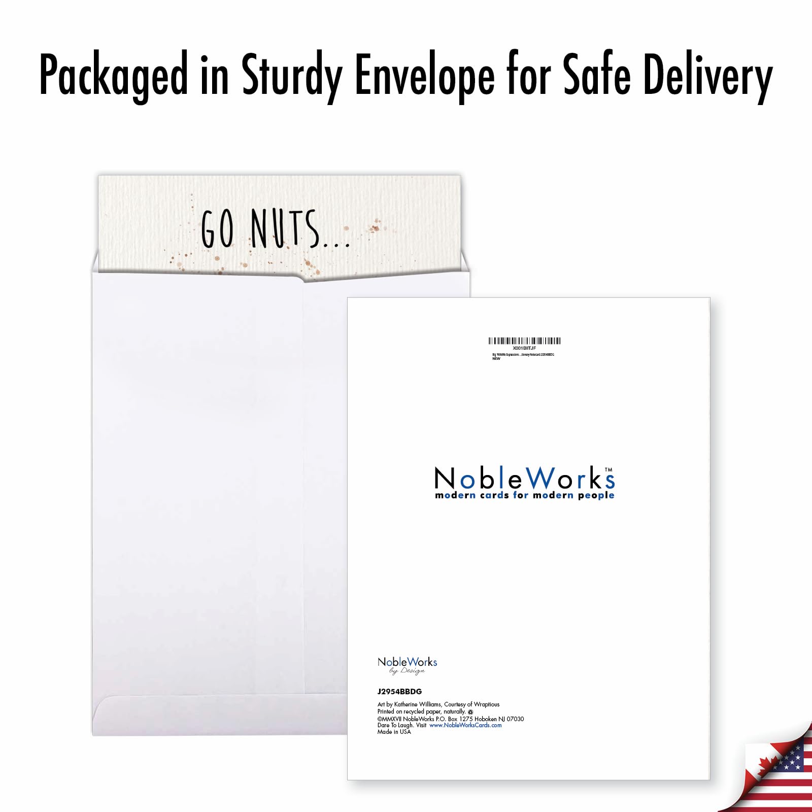 The Best Card Company - 1 Large Birthday Card with Envelope (8.5 x 11 Inch) - Fun Celebration Card for Birthdays - Wildlife Expressions Squirrel J2954BBDG