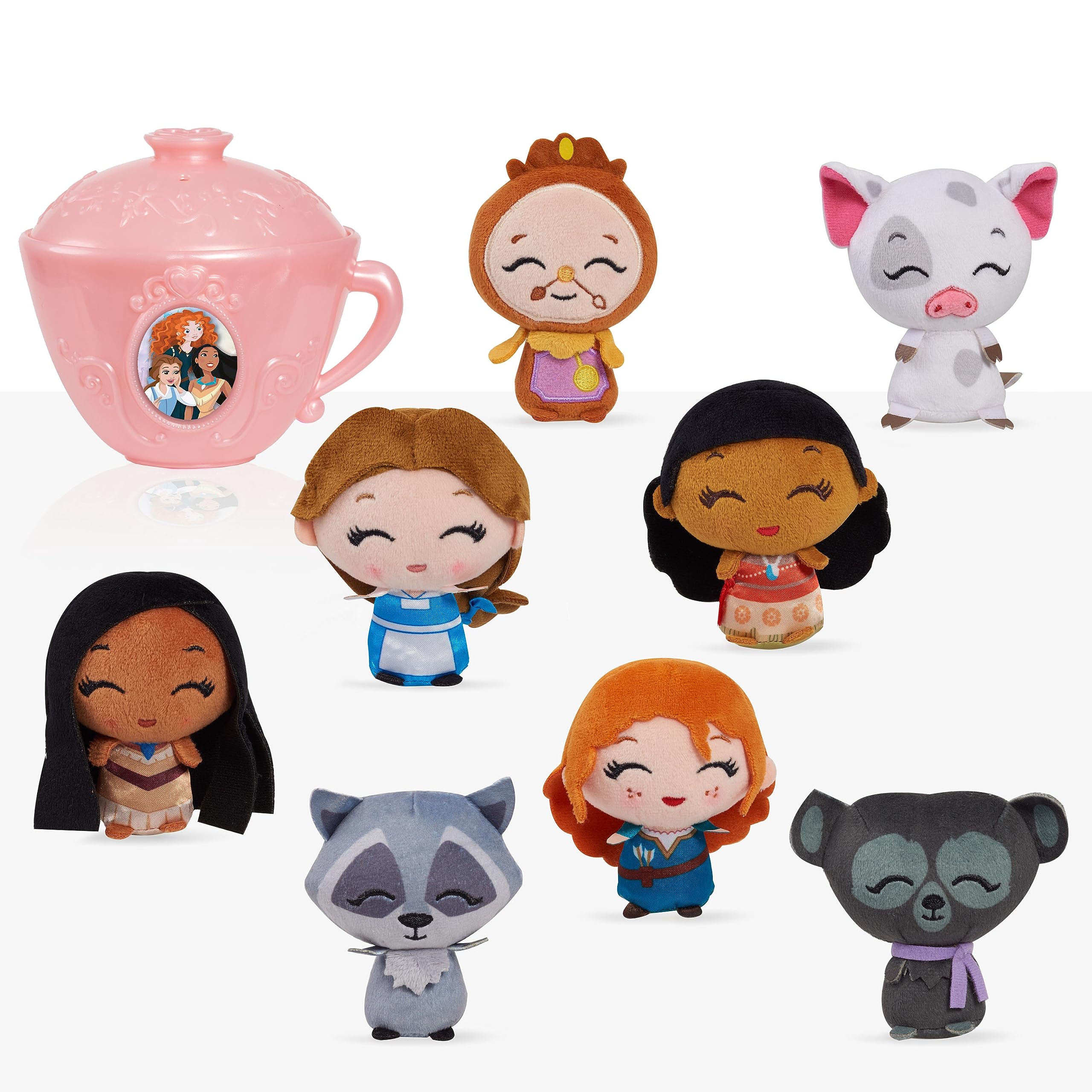 Disney Princess Mini Collectible Plush Teacup Capsule, Officially Licensed Kids Toys for Ages 3 Up by Just Play