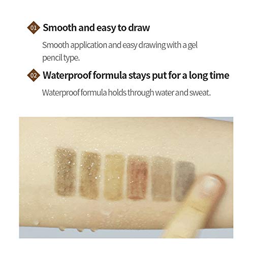 ETUDE HOUSE Drawing Eye Brow Proof Gel Pencil (#04 Red Brown) | Waterproof Eyebrow Pencil | Natural Eyebrows that Last For a Long Time