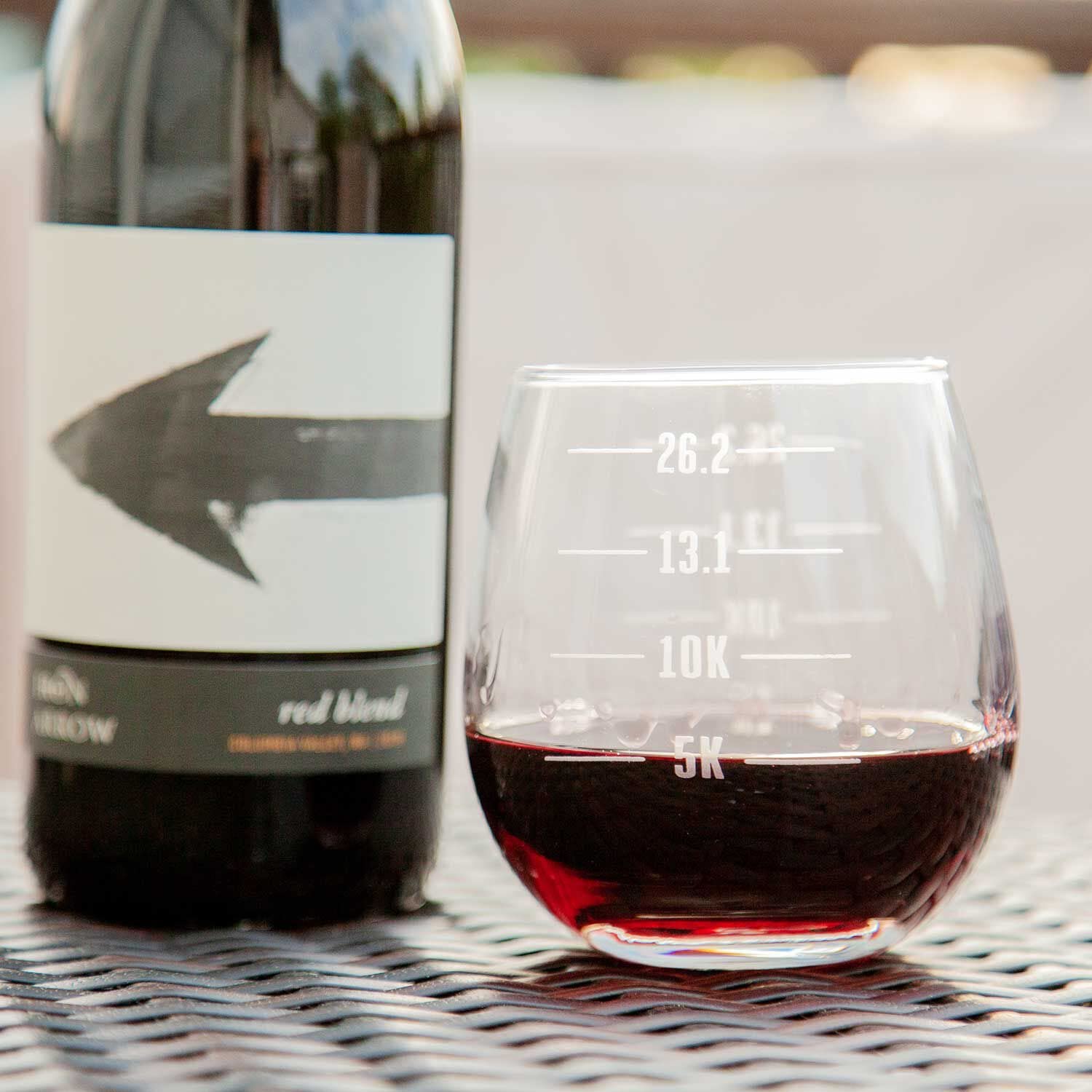 Gone For a Run Running Stemless Wine Glass Runner's Measurements