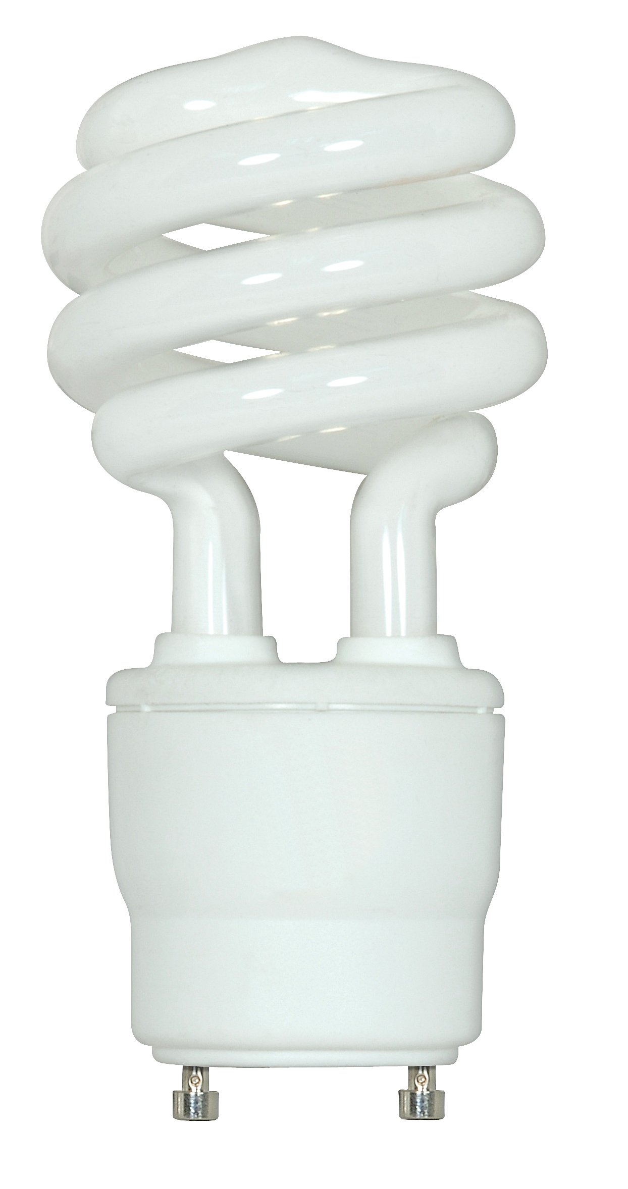 Satco S8204 15 Watt (60 Watt) 950 Lumens Mini Spiral CFL Soft White 2700K GU24 Base Light Bulb