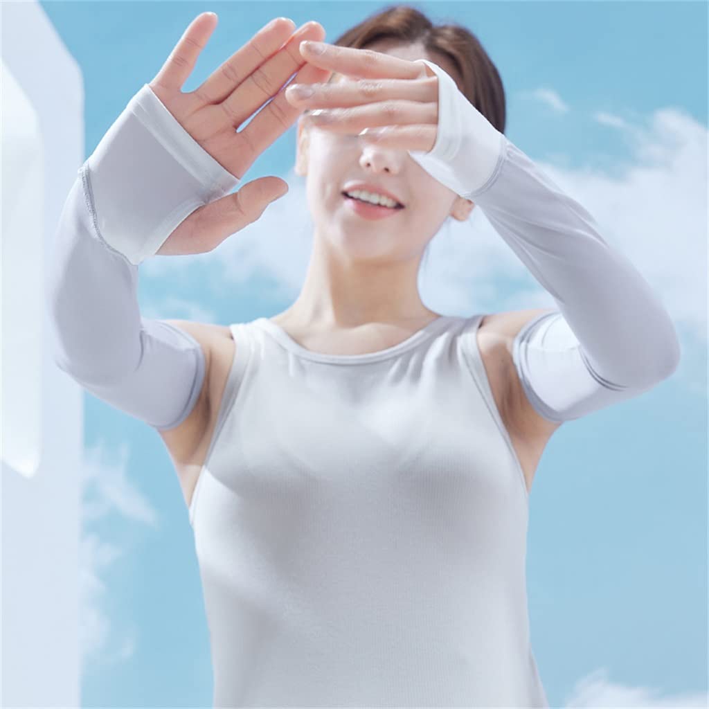 Ice Sleeve Women's Summer Ice Silk Sleeve Thin Section Driving Riding Breathable Sleeve Arm Guard (Color : B, Size : 55 * 11.5 * 8.5cm)