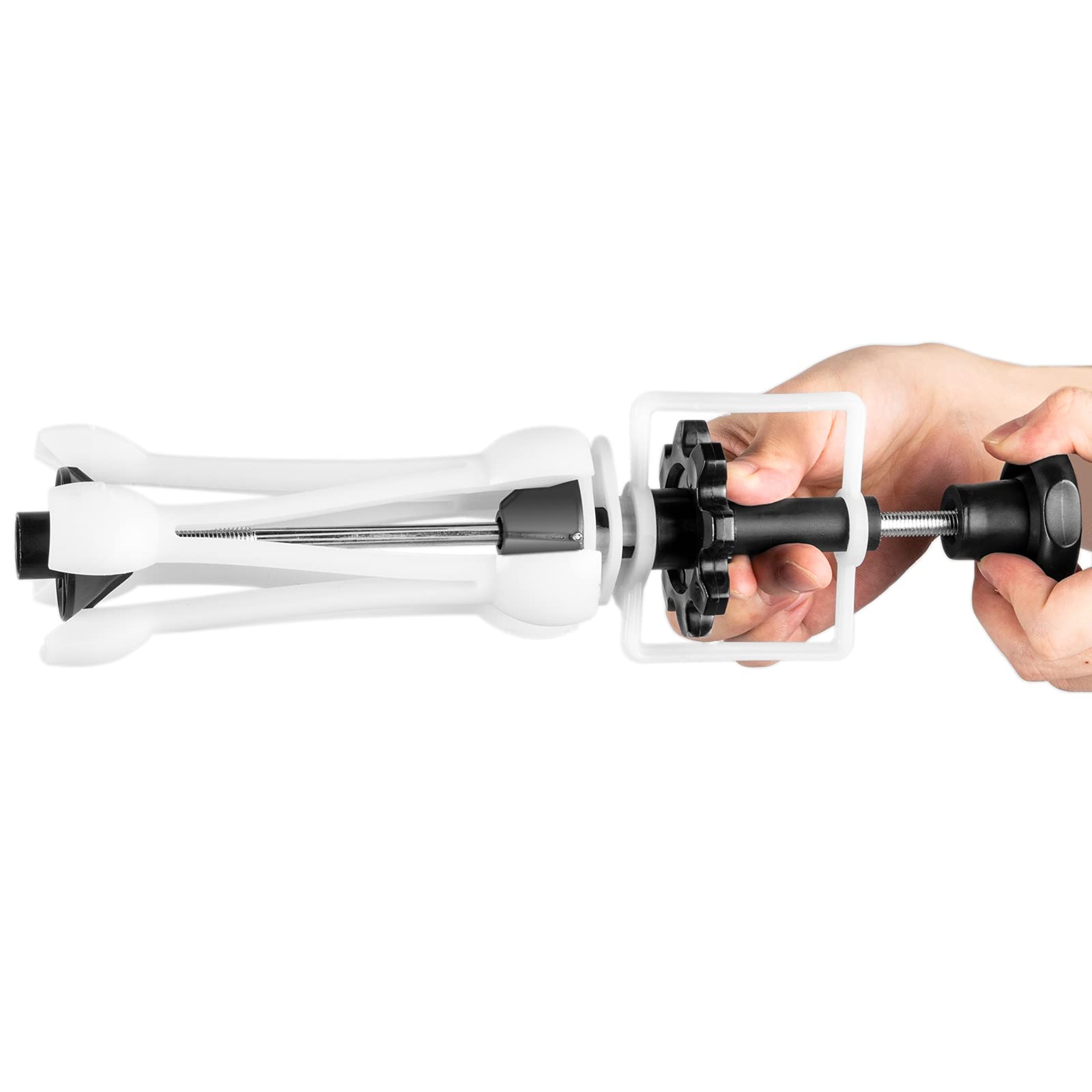 Fotoconic Single Roller Wall/Light Stand Mounting 2-in-1 Manual Background Support System, Including Two Single Hooks, Two Expand Bars, One Chain
