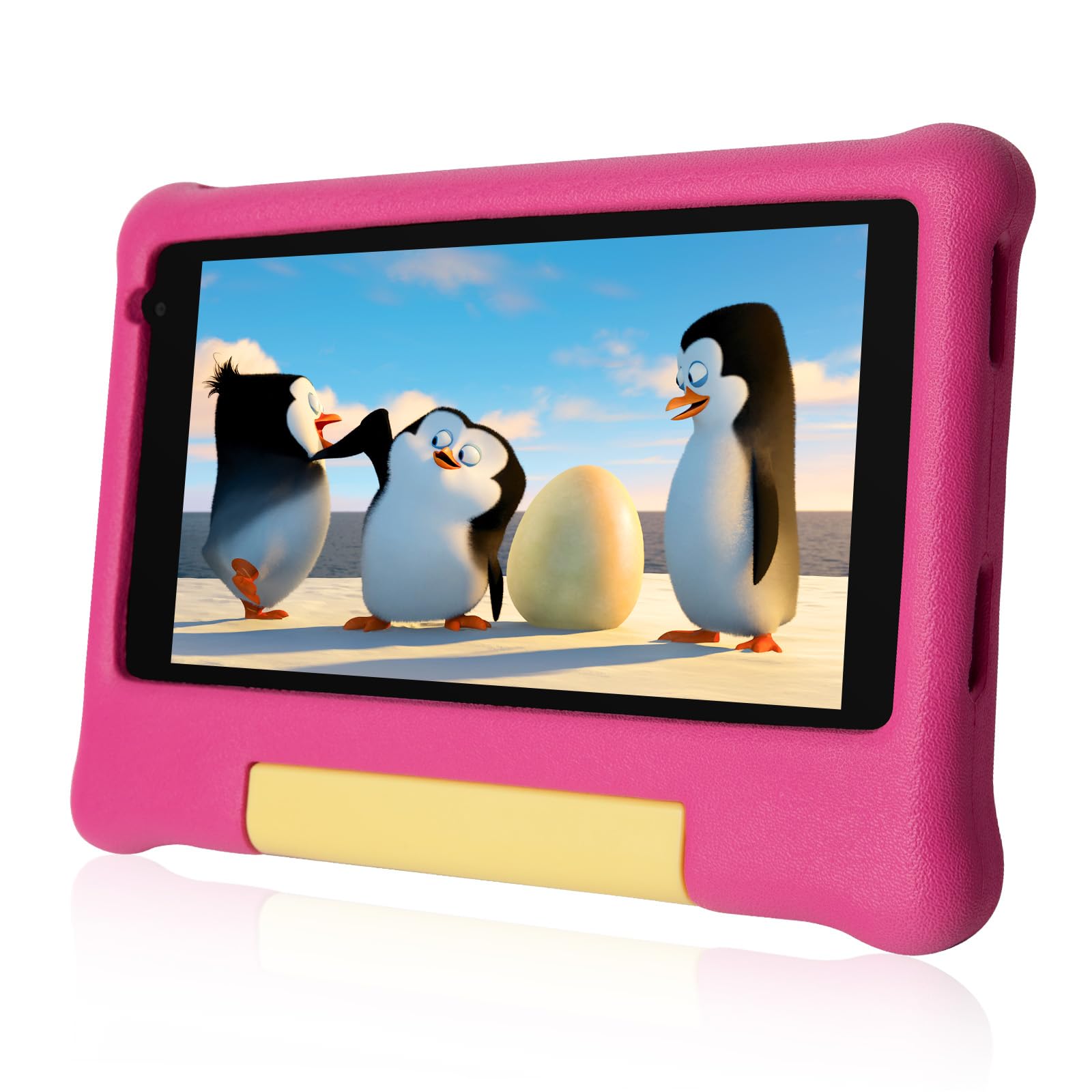 Freeski Kid Tablet 7-Inch Android 12 Kids Tablet, 2G RAM 32G ROM, Quad Core Processor, Kidoz Preinstalled, Parental Control- Educational and Entertaining Tablet for Children (Pink)