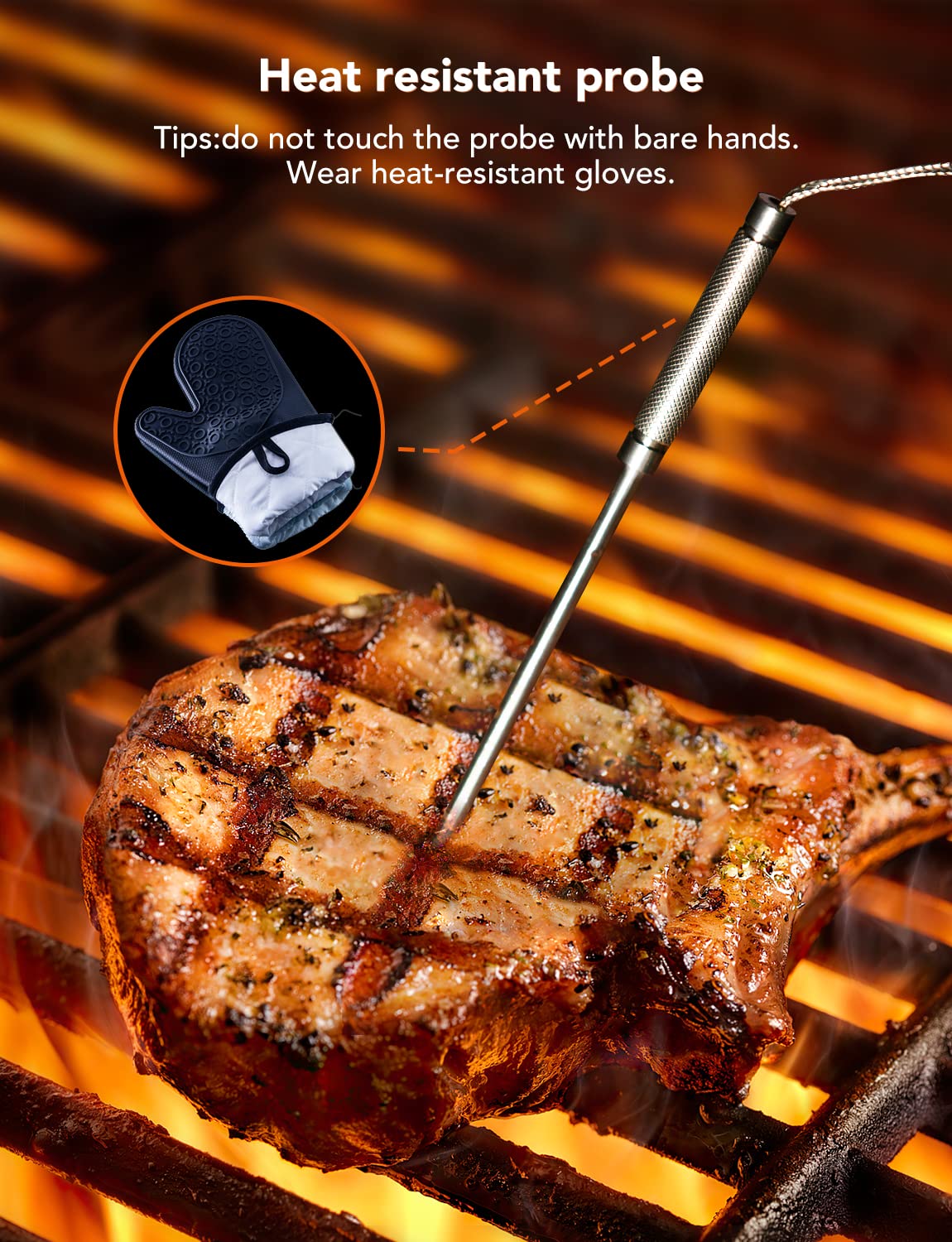 Govee Meat Thermometer 3.5mm Replacement Probes 2-Pack for Models H5181, H5182, H5183, H5184, H5185, H5198