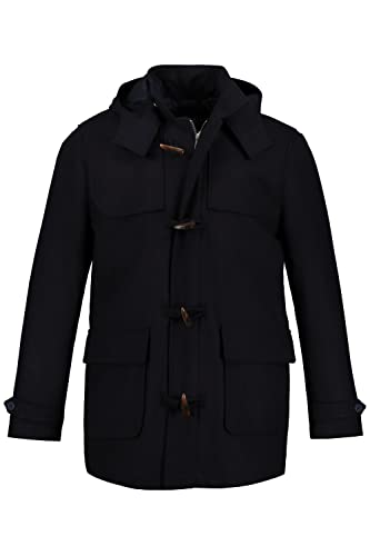 JP 1880 Menswear Big & Tall Plus Size L-8XL Water Repellent Wool Blend Duffle Coat black Large 795121100