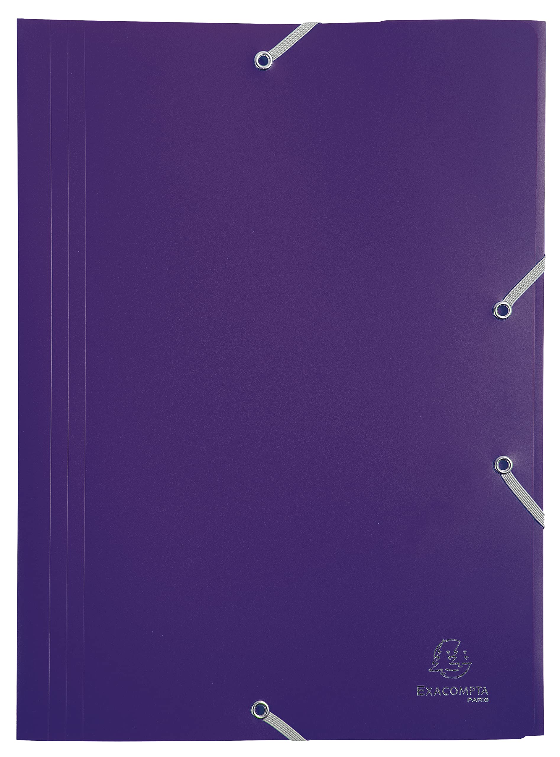 Exacompta Uni PP Opaque Elasticated 3 Flap Folder, A4 - Assorted Colours, Pack of 10