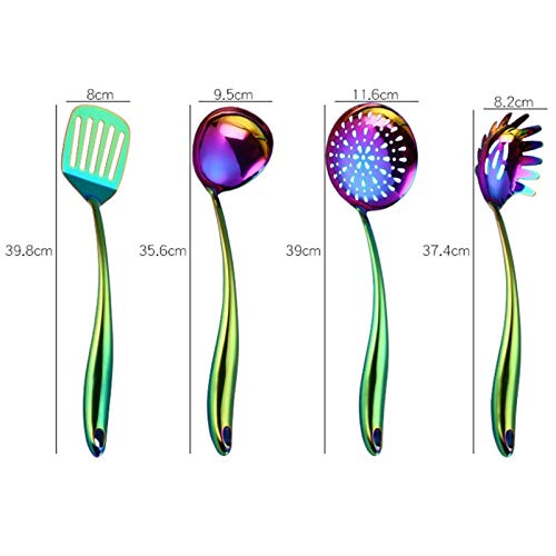 DNATS Gold Stainless Steel Cooking Tools Spoon Shovel Cookware Kitchen Tools Spatula Ladle Kitchenware