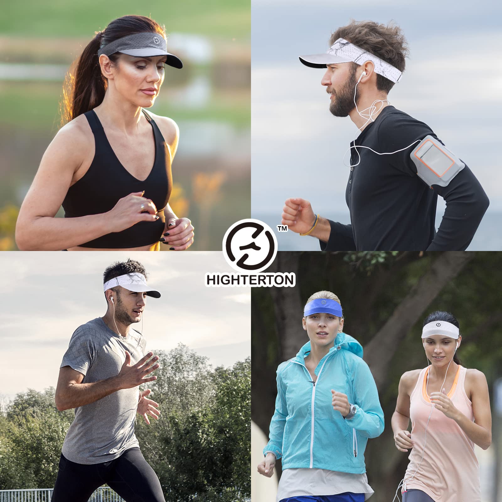 HIGHTERTON Visors for Women - Wind Tunnel Designed Sun Visor, Ultra-Lightweight Visor for Men - Ideal for Golf, Tennis, and Running - Unisex Design Mint Green