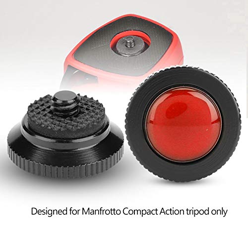 FECAMOS with A Standard 1/4inch Screw Release Plate Aluminium Alloy,for Manfrotto Compact Action Tripod(red)