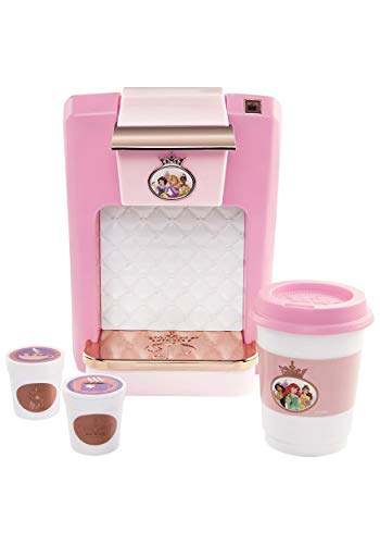 Disney Princess Style Collection Play Gourmet Coffee Maker, 4Piece Set, Pink, 7.5" L X 4.75" W x 9" H