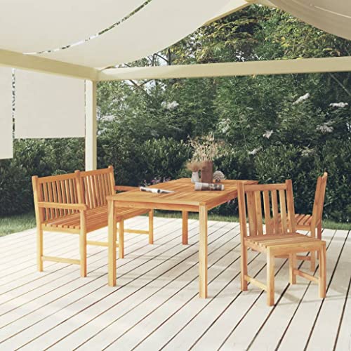 WFAUIBR Dining Set 4 Piece Patio ,Lawn Chairs Set ,Full Set of Family Gathering Tables,for Deck, Pool Side, Bedroom, Living Room, Coffee Shop,Porch Garden,70.9" x 35.4" x 30.3"