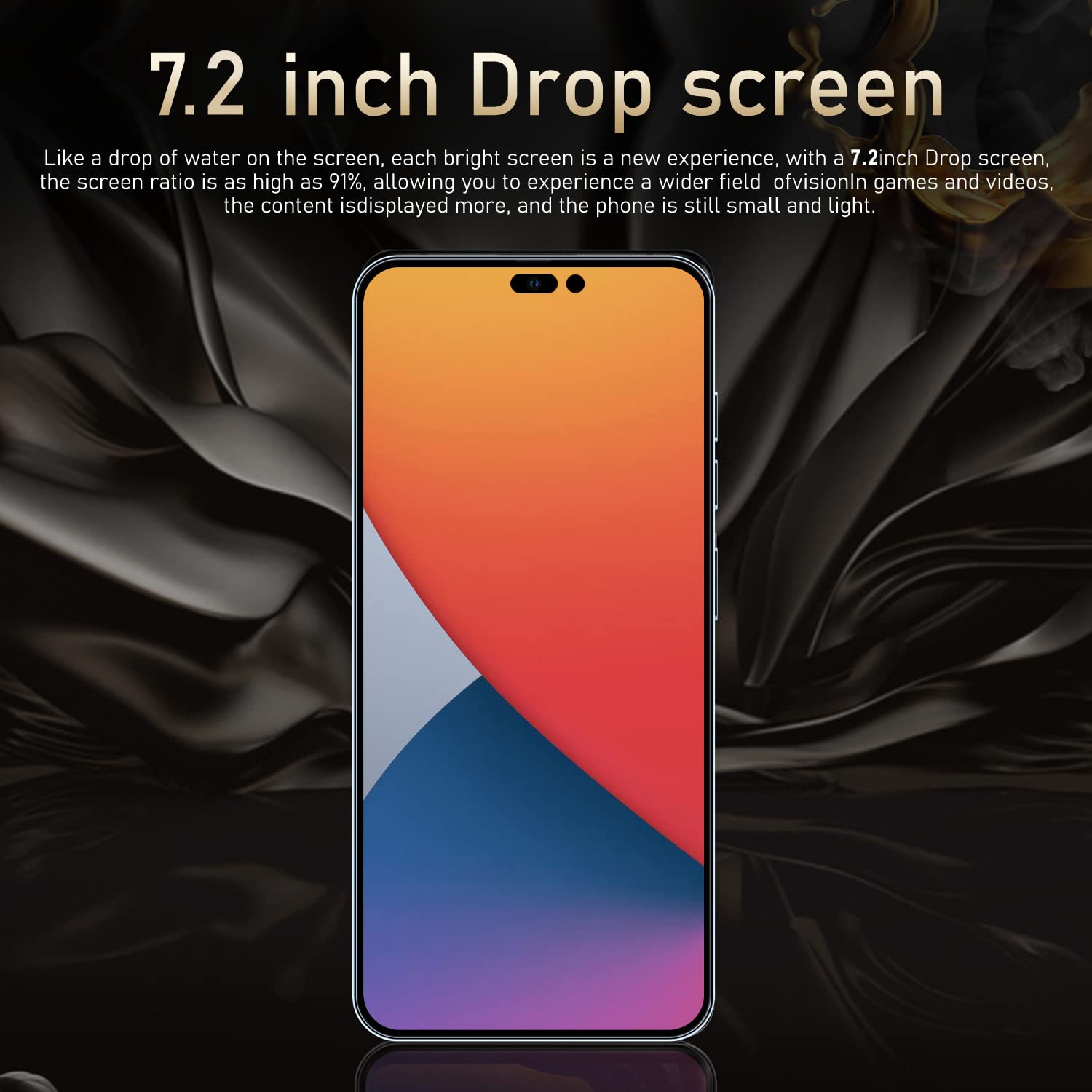i14 Pro Max |2022| 7.2'' Smartphone 5G Android 12 (8G RAM + 512G ROM), 5000mAh Large Battery, Support 128G Expansion of microSD Card, US Version, Blue(Not Support CDMA)