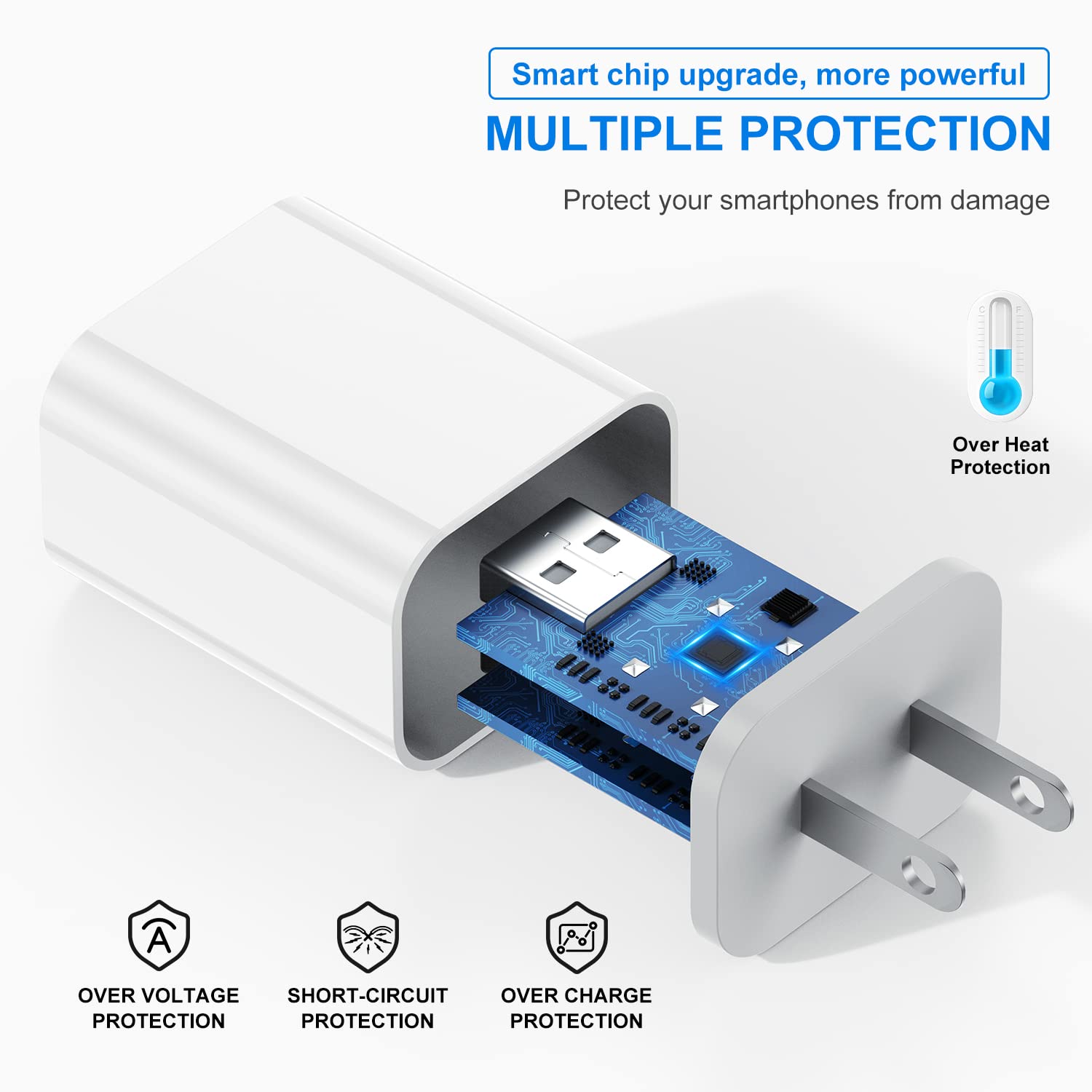 iPhone Charger and Wall Plug, [ Apple MFi Certified ] 2Pack 6ft Lightning Cable Cord with 2.4A Fast Dual Port USB Charging Adapter Block Box for Apple iPhone 12/11/XR/X/Xs Max/8/7/6/6s Plus/SE/5c/iPad