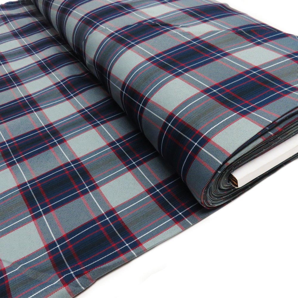 Uniform Plaid Fabric - 60ā Wide | 100% Polyester - Checked Pattern with Multiple Colors - for School Uniforms &Garments