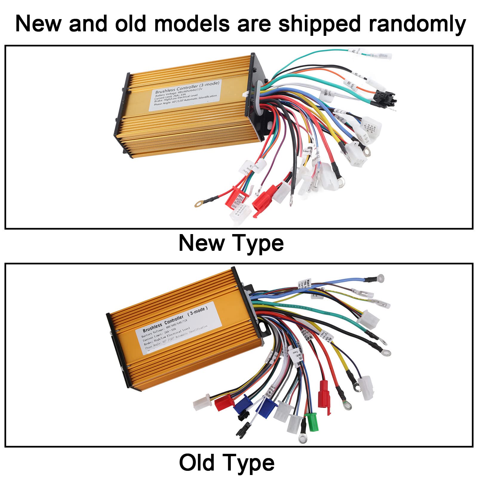 Electric Bike Speed Motor Controller E Bike Brushless Controller, Electric Scooter Motor Speed Controller Three Mode 12 Tube, 1000W-1500W Motor Controller