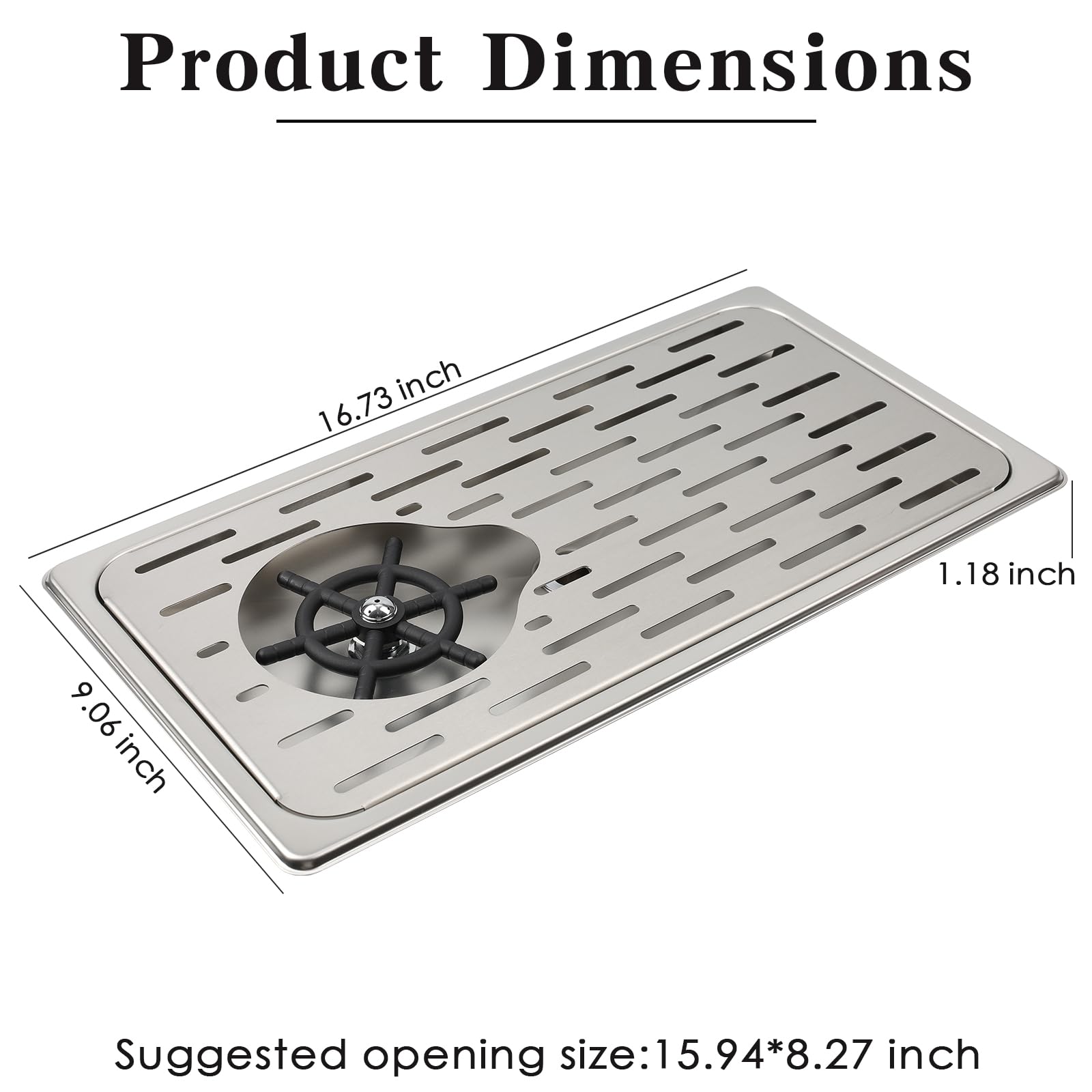Pitcher Washer, Espresso Washer and Spray, Drainage and Drip Tray, 304 Stainless Steel Bar Glass Washer Sink, Suitable for Home Kitchen, Hotel, Coffee Shop, Restaurant (Silver)