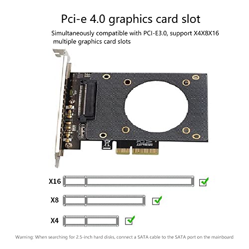 MECHPLOW PH46 U2 SFF-8639 Turn PCIE X4 Expansion Card U2 PCIe X4-U.2 Riser Card SFF-8639 GEN4 SSD