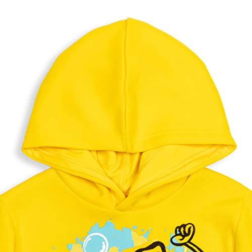 SpongeBob SquarePants Little Boys Fleece Fashion Pullover Hoodie Yellow 4