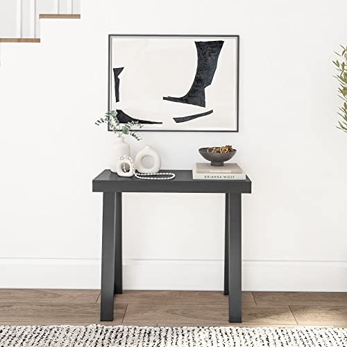 Plank+Beam Solid Wood Console Table, 36โ, Sofa Table, Narrow Entryway Table for Hallway, Behind The Couch, Living Room, Foyer, Easy Assembly, Black