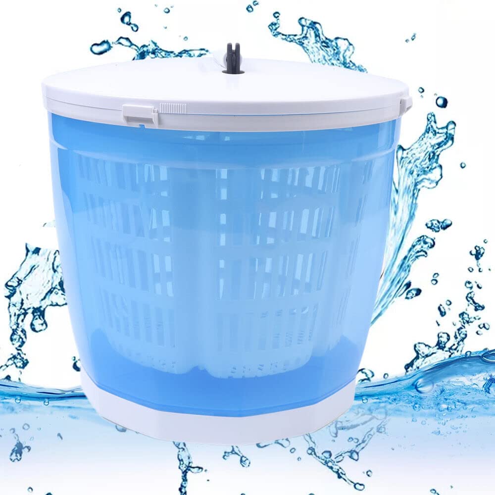 Gagalayong Portable Washer Spin Dryer Washing Machine,Mini Travel Outdoor Dryer with Rotating Rocker Arm,Compact Washer Spin Dryer For Household &Apartment &Dormitory &RVs(Blue)