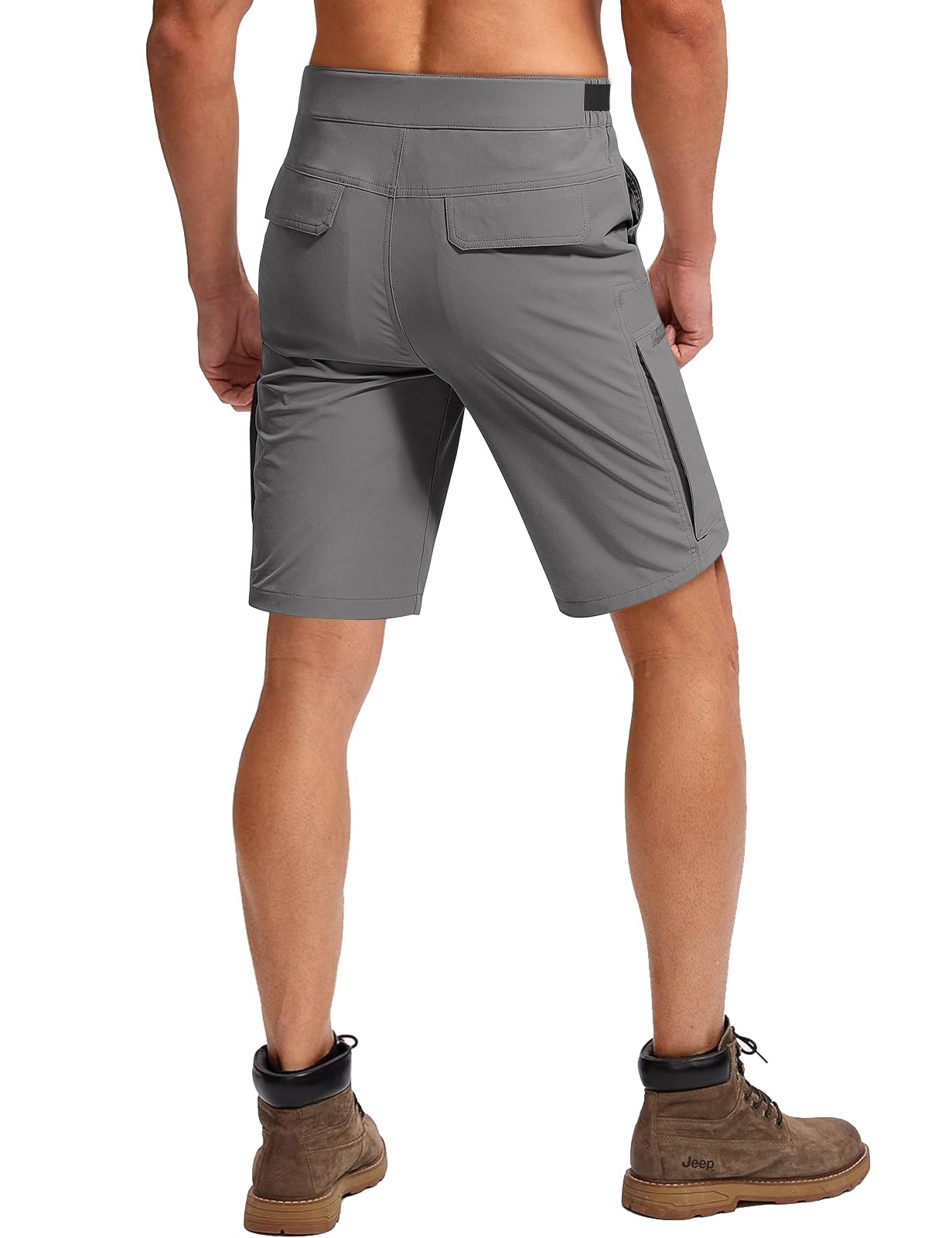 FREE SOLDIER Men's Lightweight Breathable Quick Dry Tactical Shorts Hiking Cargo Shorts Nylon Spandex(Gray 38Wx12L)