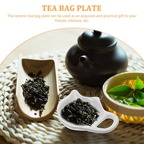 Tea Bag Squeezer Ketchup Seasoning 2Pcs Tea Bag Rest Teaspoon Rest Tea Holder Tea Bag Holder Ceramic Tea Bag Holders for Tea Bag Tea Bag Holder Organizer