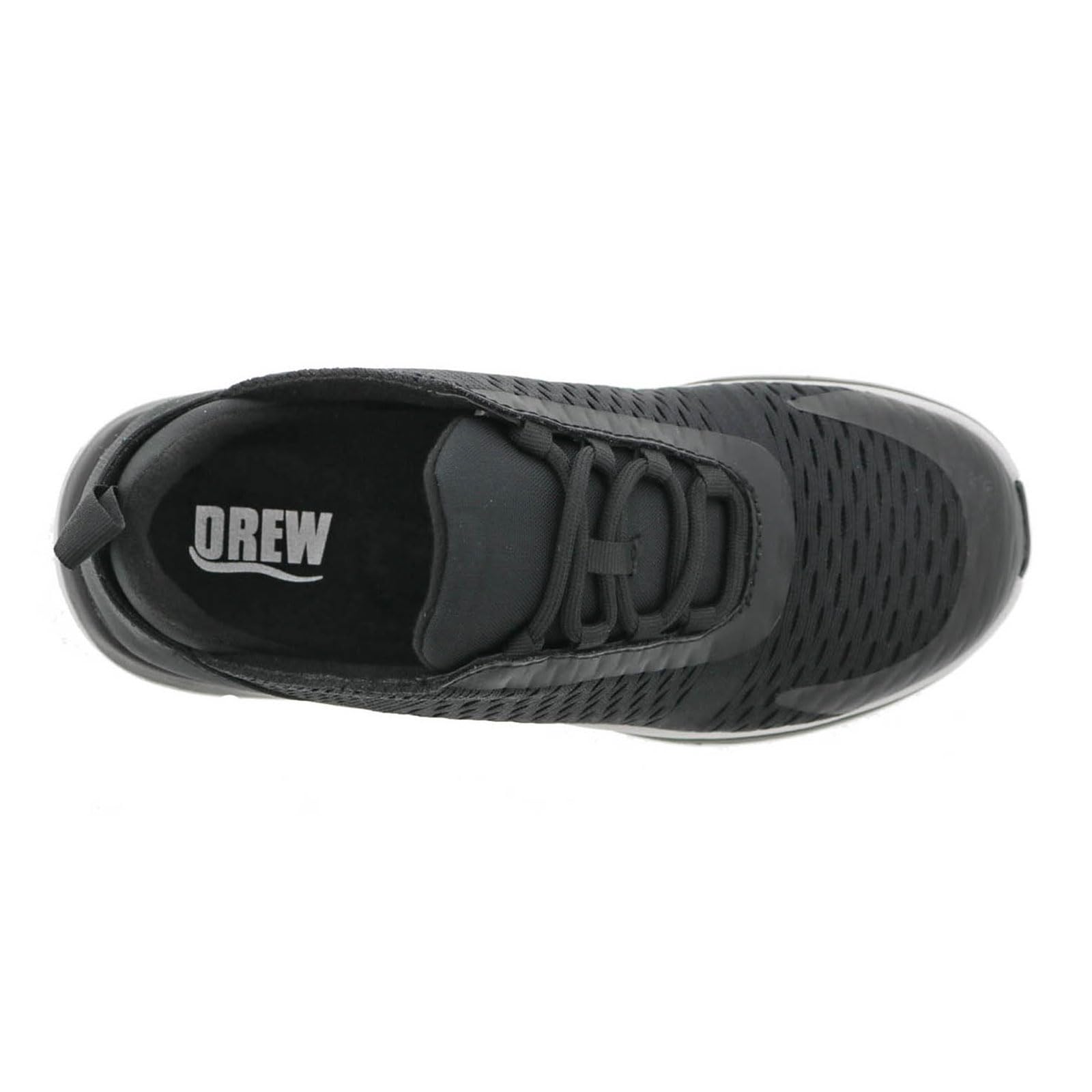 Drew Sprinter Womens Slip Resistant with Flexknit Sneaker, Black Combo,7 Medium (B)
