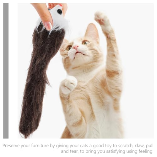 Didiseaon 6pcs Mouse Squeaker Cat Toy Cats Rat Toy Pet Cat Soft Mouse Toy Cat Catnip Toys Interactive Toy Kitten Toys