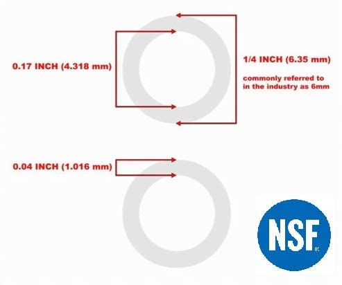 DMfit White LLDPE Tubing Tube (0.17" ID 1/4" OD) 1000 Feet per Reel, NSF/ANSI-51,61 Certificate