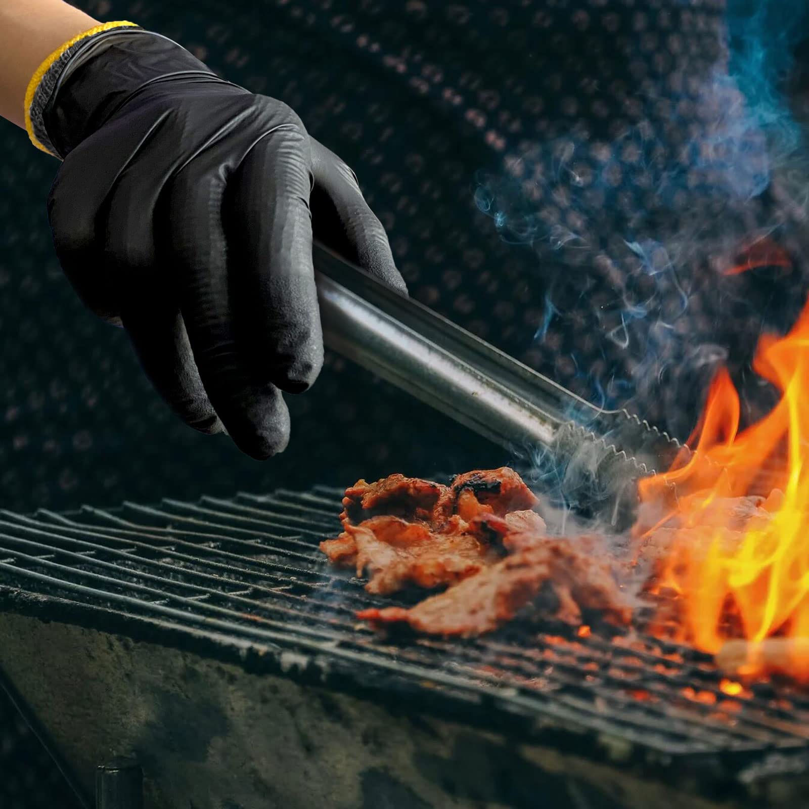 Evridwear Cotton Work Gloves Light-duty String Knit BBQ Glove Liner for Outdoor Cooking, Painting, Gardening Men & Women 10 Pairs (Grey, Large)
