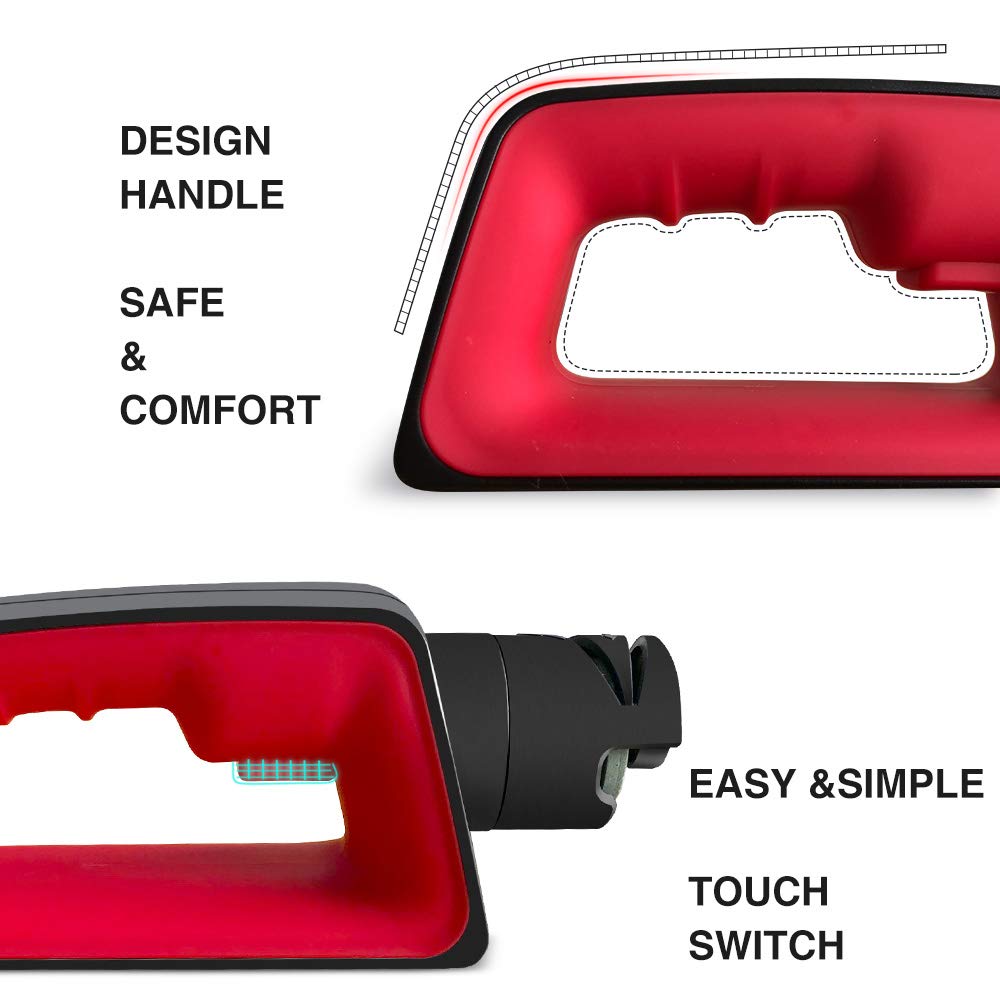 Electric Knife Sharpener,With Japanese Grinding Wheel,Hyper Motor,5 Seconds Easy Grinding,For Knife,Scissor,Screw Driver,Triple-Purposes Sharpener