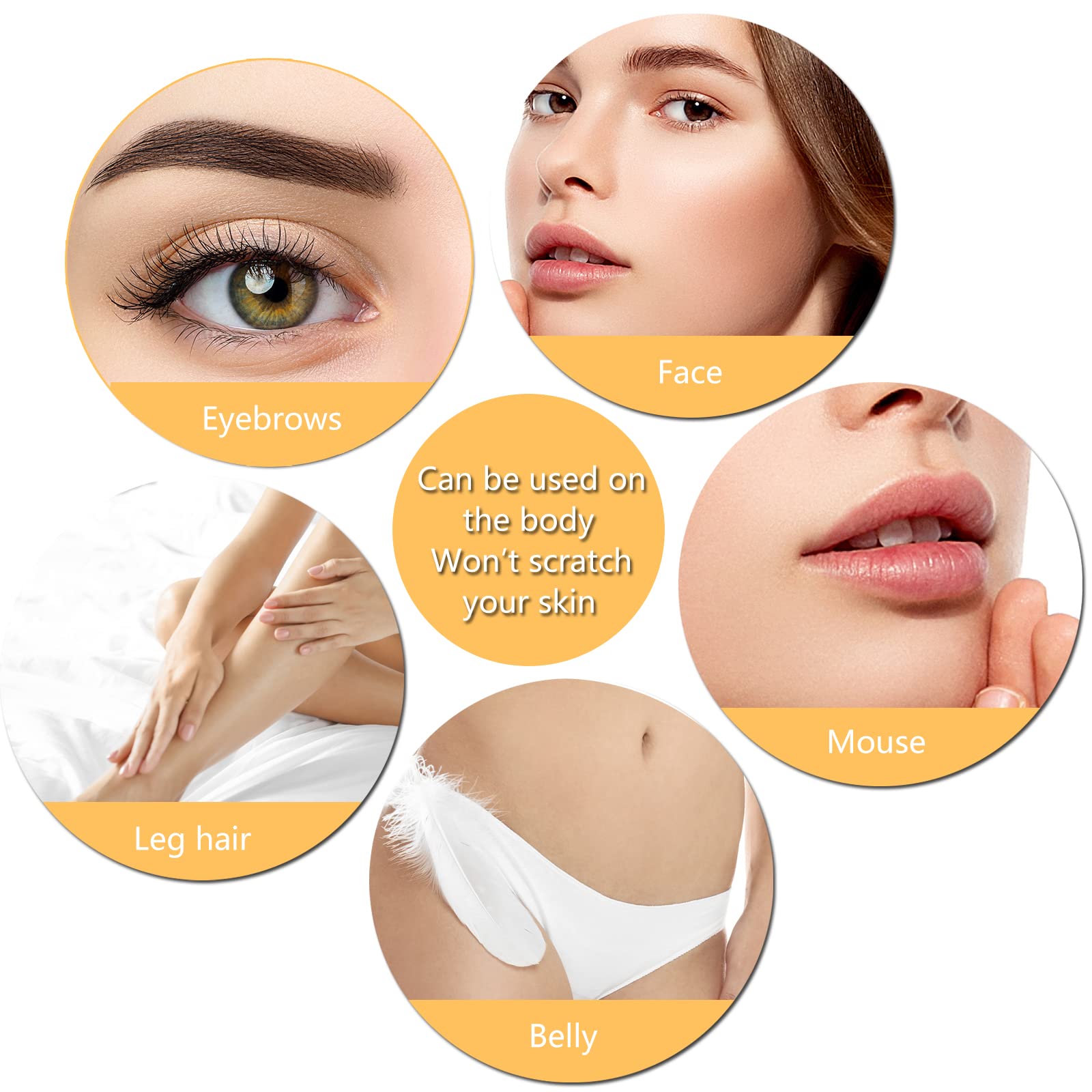 Eyebrow Razor for Women, Facial Shaver Razor, Brow Shaper Eyebrow Trimmer, Sharp Dermaplaning Tool with 10pcs - Stainless Steel Silvery