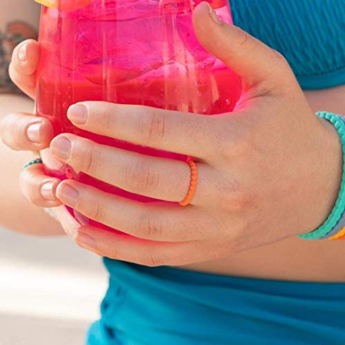 Enso Rings Stackable Beaded Silicone Wedding Ring β Hypoallergenic Unisex Stackable Wedding Band β Comfortable Minimalist Band β 2.5mm Wide, 8mm Thick (Pink Sand, Size 5)
