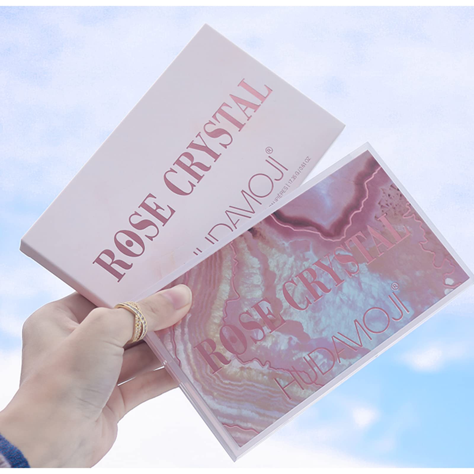 KUAILEGO ROSE CRYSTAL Eyeshadow Palette, Makeup Palette Matte Shimmer 18 Colors - Highly Pigmented, Ultra-Blendable, Natural Velvet Texture