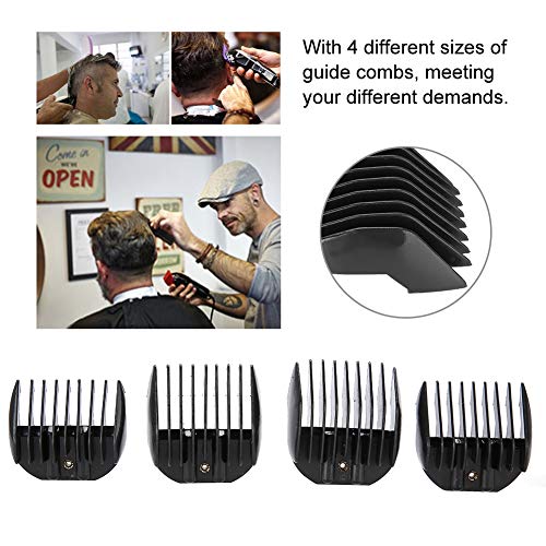 Hair Limit Comb, 4PCS/Set Universal Clipper Guide Attachment Set, Portable Guide Comb, Black Barber Haircut Accessories