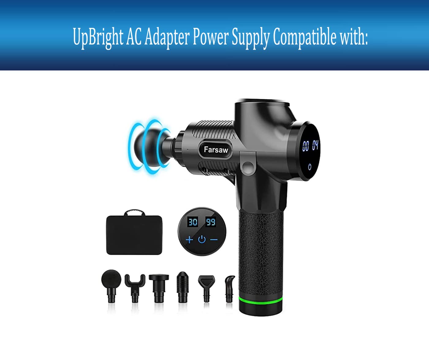 UpBright New Global 25.2V AC/DC Adapter Compatible with Farsaw Model 18650 Massage Gun Deep Tissue Percussion Massager DC in 25.2 V 1A 2500mAh Li-ion Battery Charger Power Supply Cord Cable Mains PSU