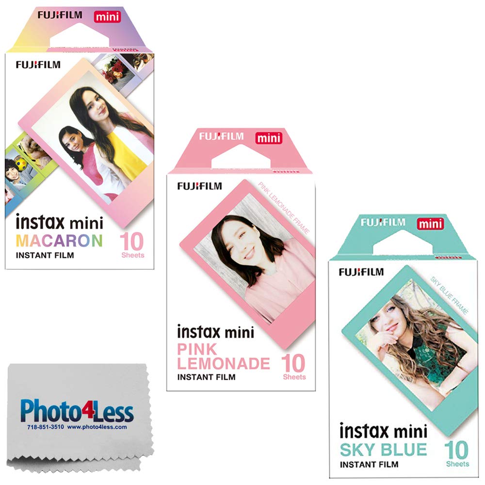 Fujifilm Instax Mini Black Film Character Film (30 Sheets) (Combo - 5)