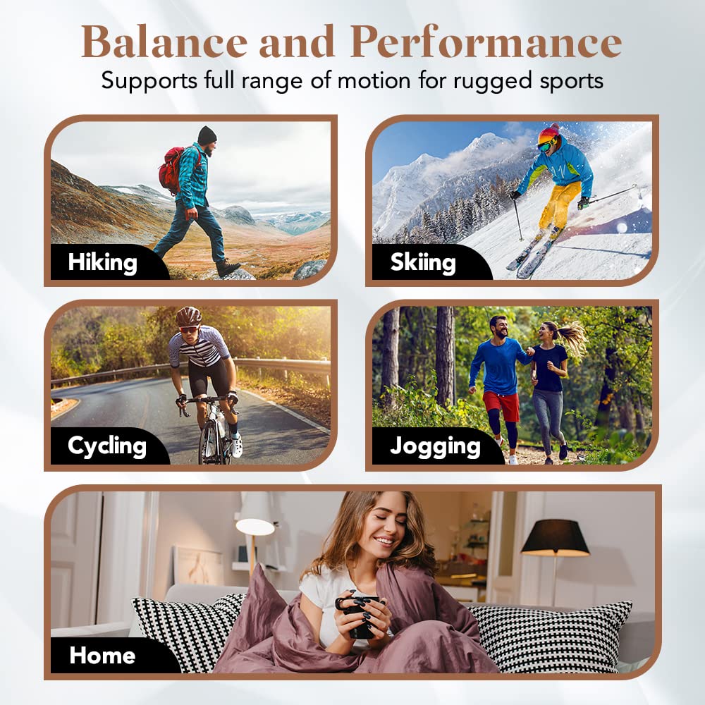 Debra Weitzner 6 Pairs Merino Wool Thermal Socks Men and Women Warm Cushioned Hiking Crew Socks for Hunting Winter Etc Long Survival Boot Socks Moisture Wicking Size 13-15
