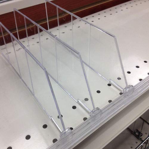 Universal Shelf Lip & Adjustable Depth Divider Kit, [1] 48" L Adhesive Front Lips w/ [10] 3" H Divider