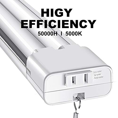 FREELICHT Linkable LED Shop Light, 4FT 45W 4500LM 5000K Workshop Light Fixture, 48 Inch LED Ceiling Lights, Plug in Shop Light for Garage, Corded Electric with Built-in ON/Off Switch, ETL - 4 Pack