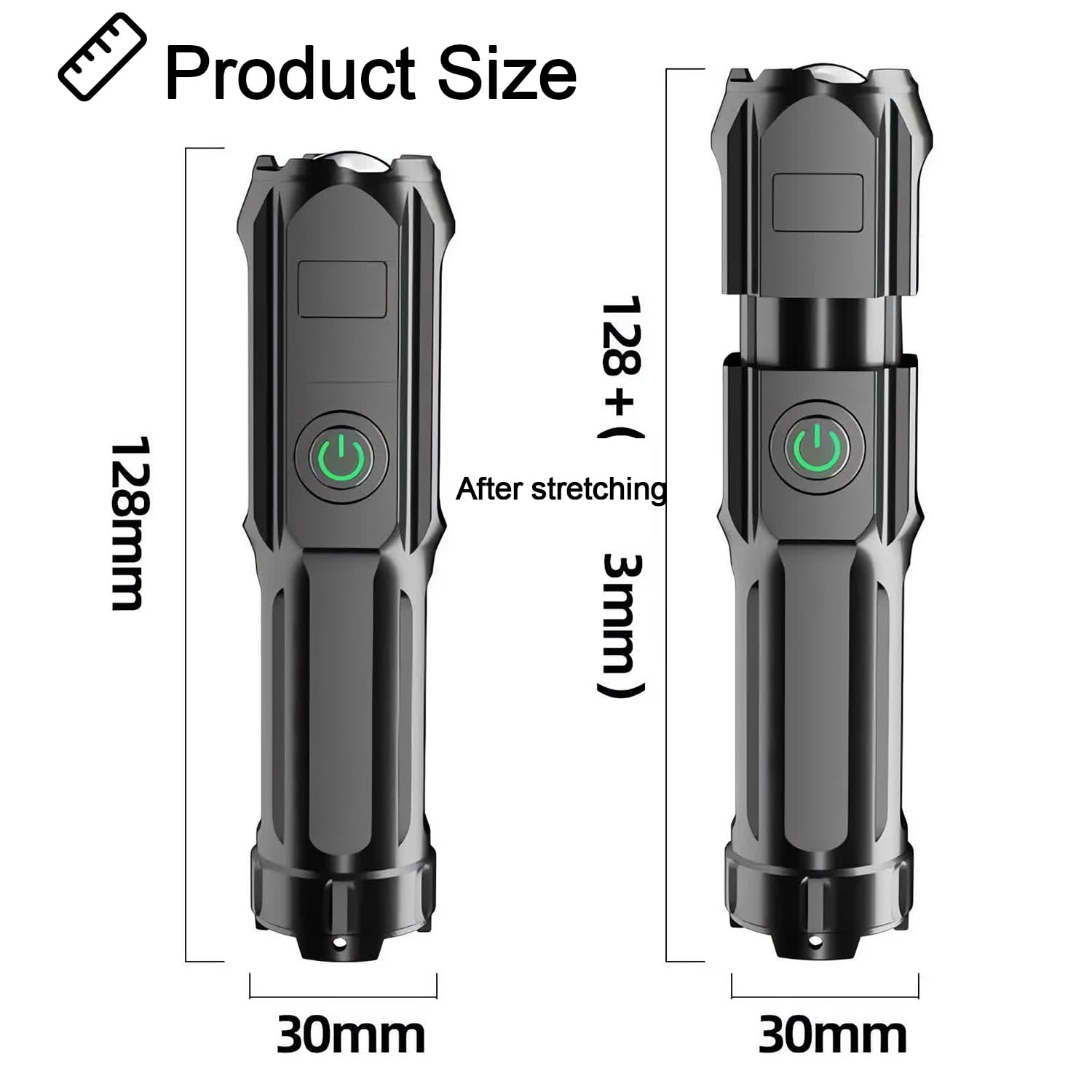 Peachloft Flashlight, 2024 Best Peachloft Flash Light, 900000 Lumen Flashlight Rechargeable, Flashlights High Lumens, Powerful LED FlashLight for Hiking & Camping, Adjustable Zoom, IPX6 Waterproof (1)