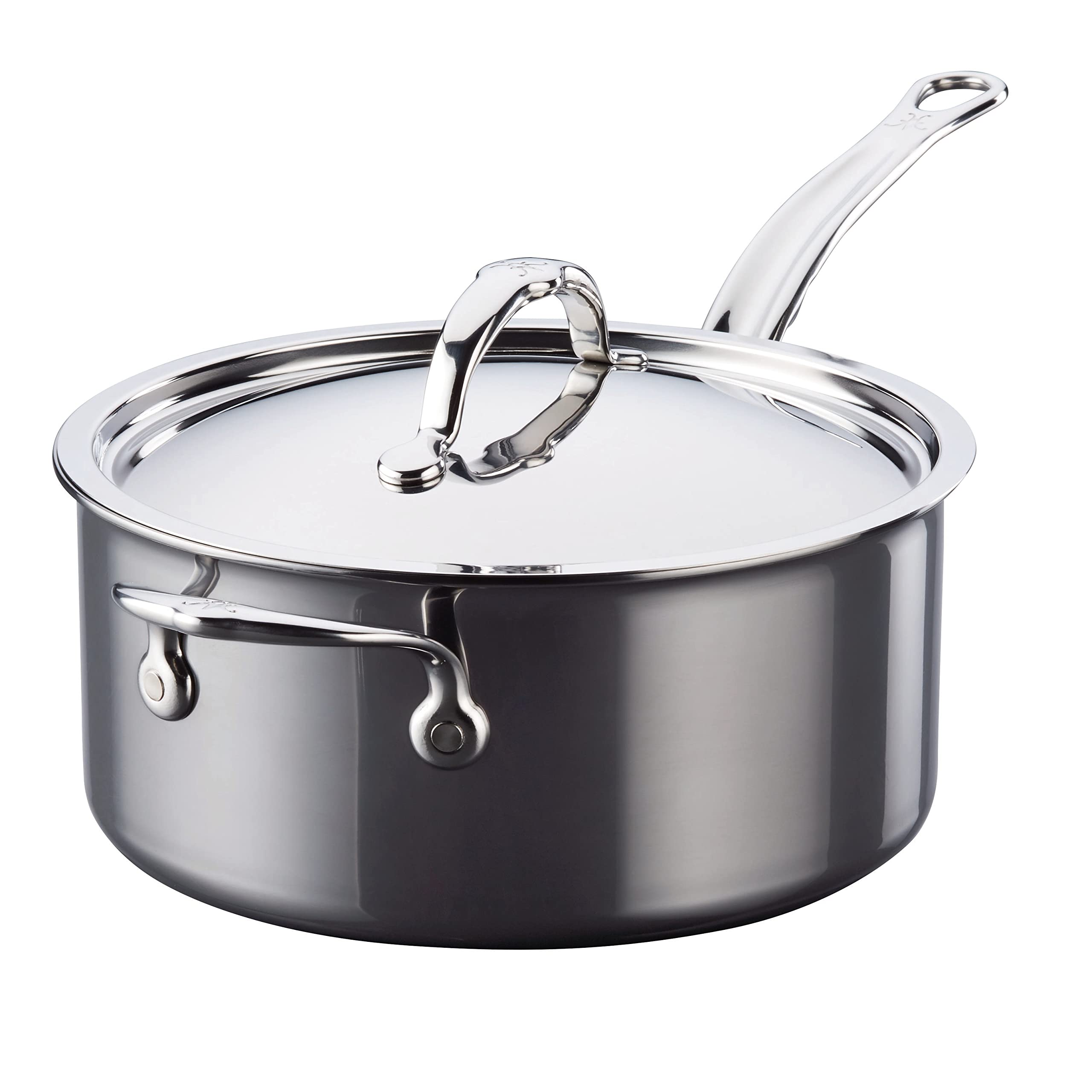 Hestan - NanoBond Collection - Titanium Stainless Steel 4-Quart Sauce Pan with Lid - Toxin, PFAS, & Chemical Free Clean Cookware, Induction Cooktop Compatible