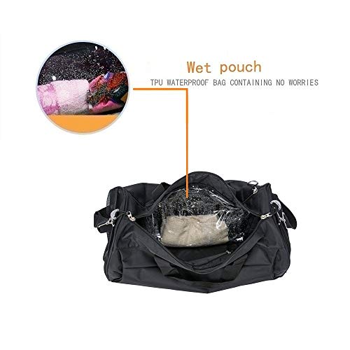 Sports Gym Bag with Wet Pocket & Shoes Compartment for Women & Men