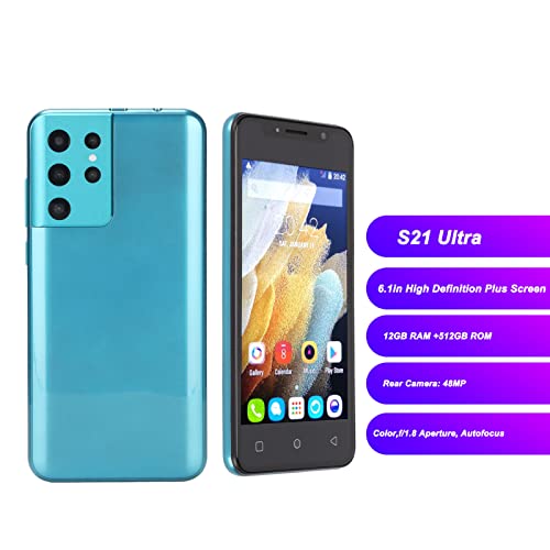 S21 Ultra 5.0 Inch HD Display Smartphone, Support Face Recognition, Dual Card Dual Standby, 48MP Camera, 1GB RAM and 4GB ROM, 4900mAh Capacity Battery(Green)