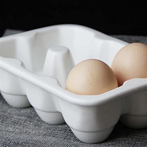Egg Holder Creative Ceramic 6 Grid 12 Grid Egg Tray Household Hen RefrigeratorEgg Storage Box Baking Tableware Baking Egg Tray