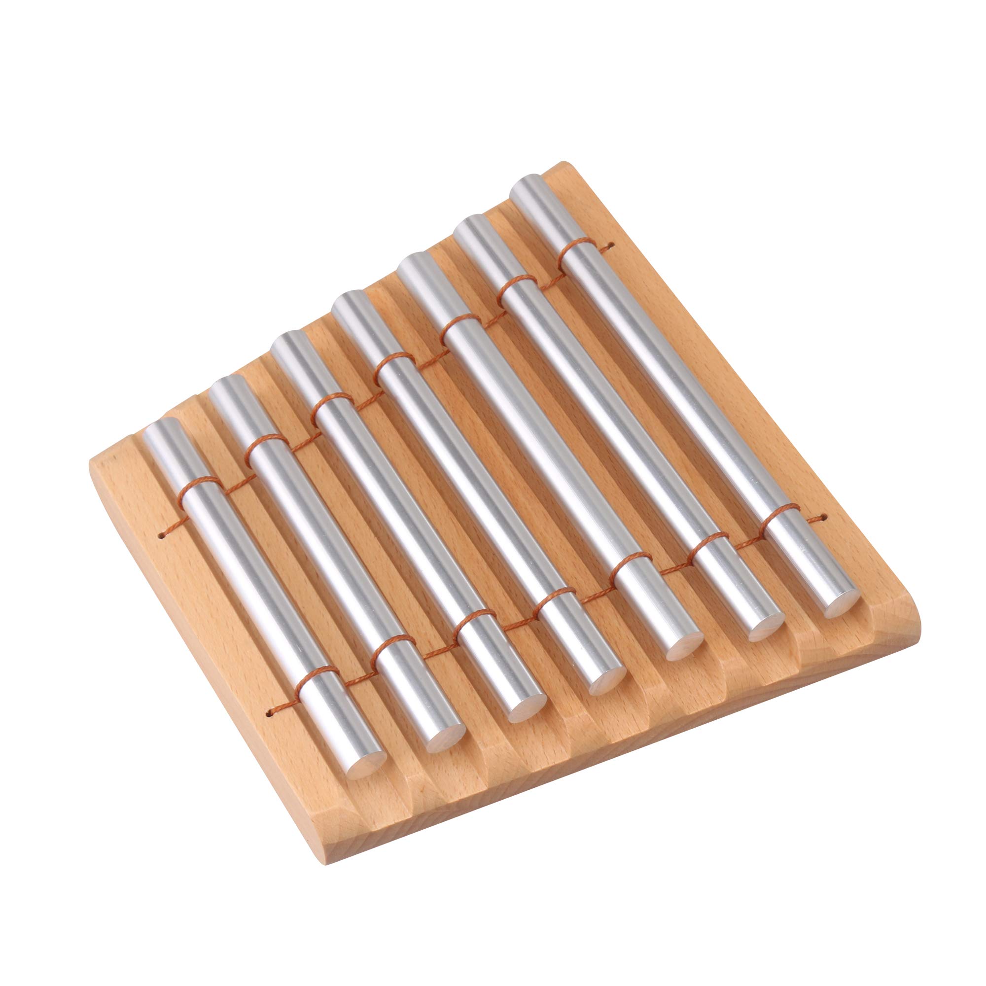 Yibuy 7 Tone Wooden Chime Eastern Energies Meditation with Wooden Mallet and 7 Tube