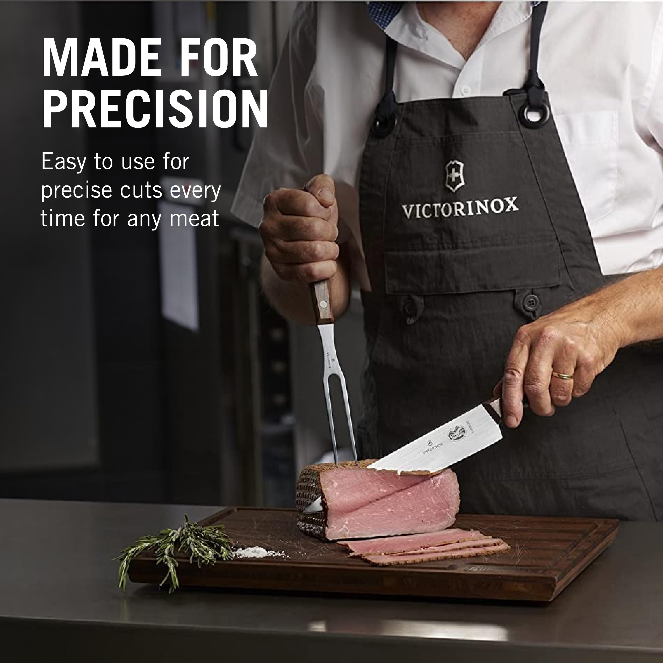 Victorinox Chef's Knife - Kitchen Knife for Home Essentials - Cooking Knife for All Cuts of Meat - Wooden Handle, 8.5"